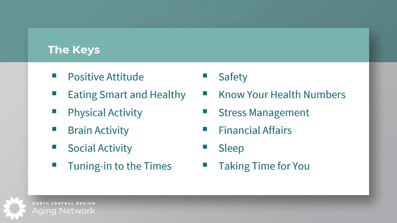 Keys To Embracing Aging Youtube