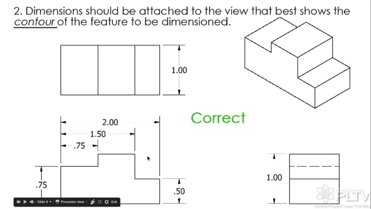 Dimensioning A Multiview Sketch Youtube