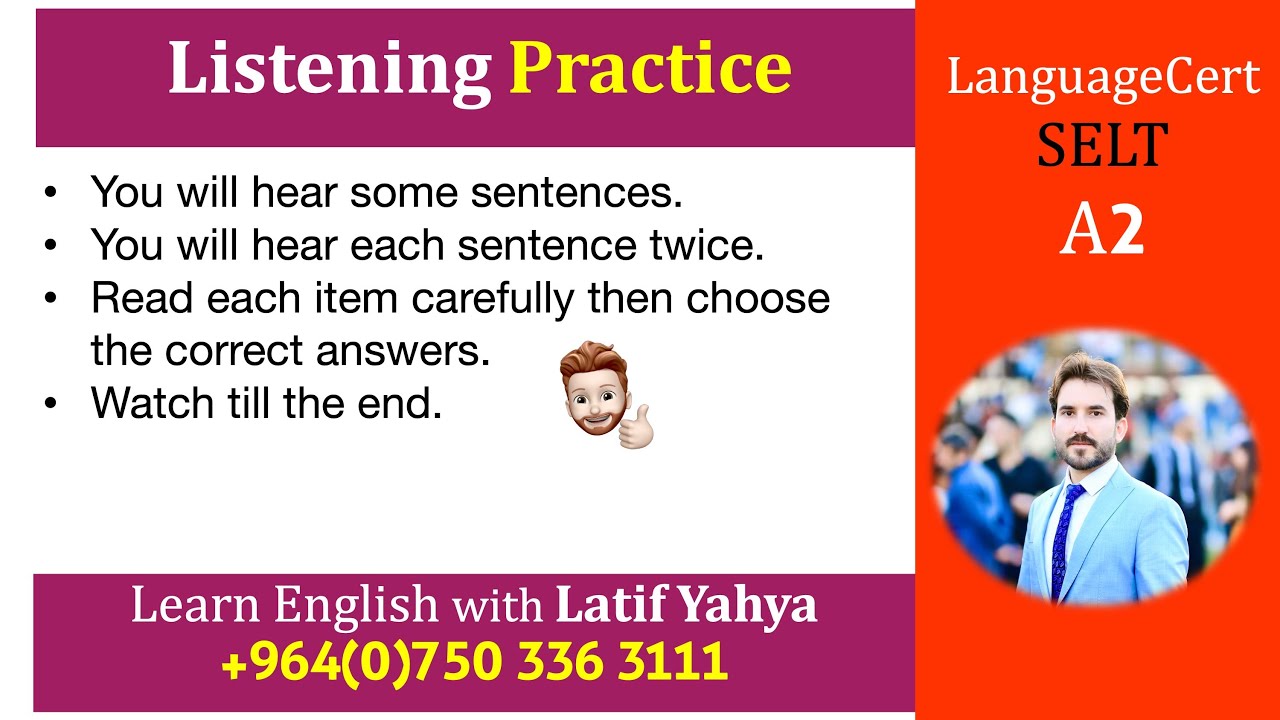 A2 Listening Practice With Answers Youtube