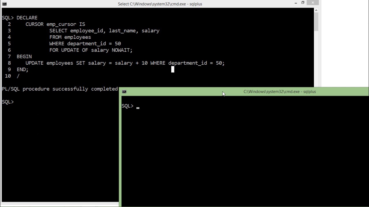 Oracle Pl Sql Advanced Cursors Youtube