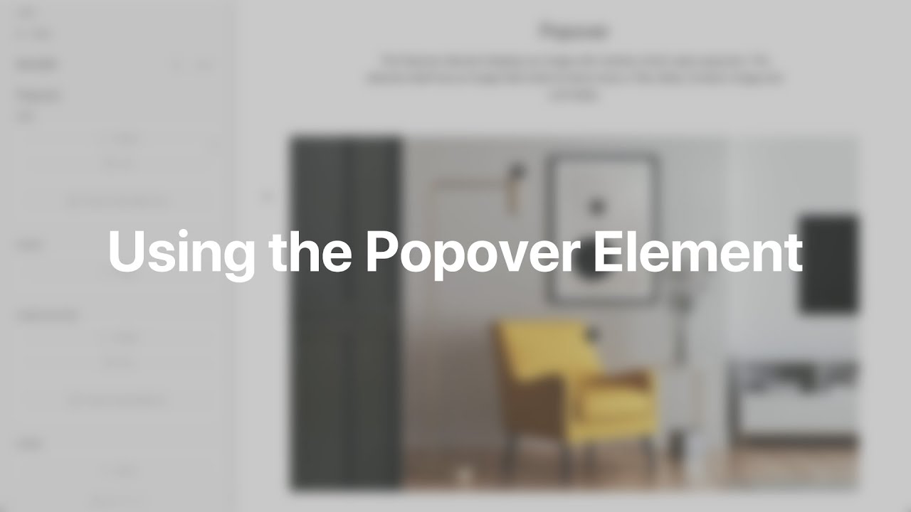 Using The Popover Element Yootheme Documentation Youtube