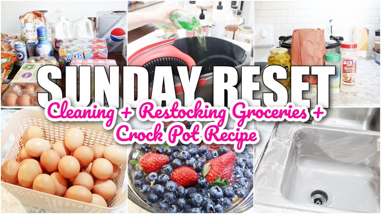 Sunday Reset Crock Pot Recipe Cleaning Restocking Youtube