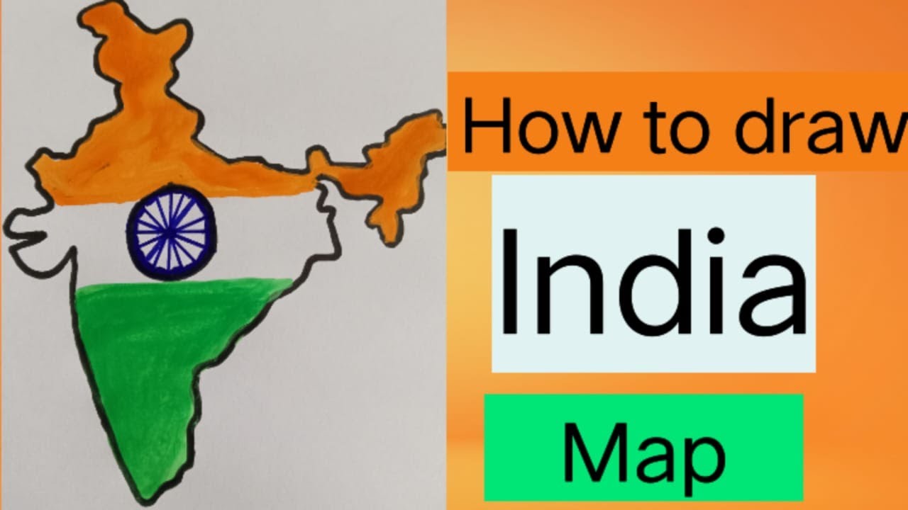 How To Draw India Map Easy Step By Step Tutorial Youtube