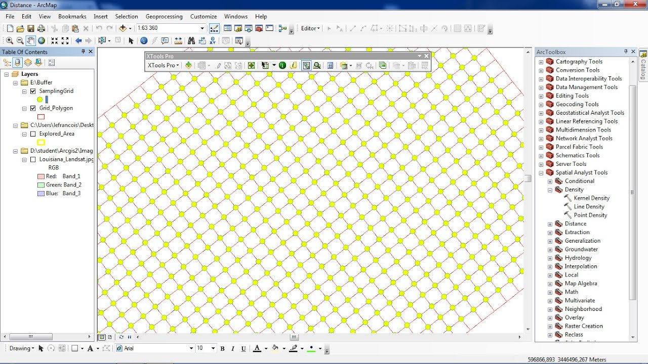 Arcgis Xtools Pro Create Intersection Points From Polygon Grid Youtube