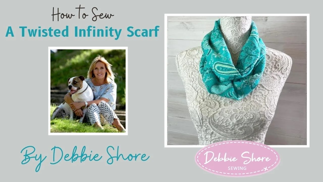 Easy Twisted Infinity Scarf By Debbie Shore Youtube