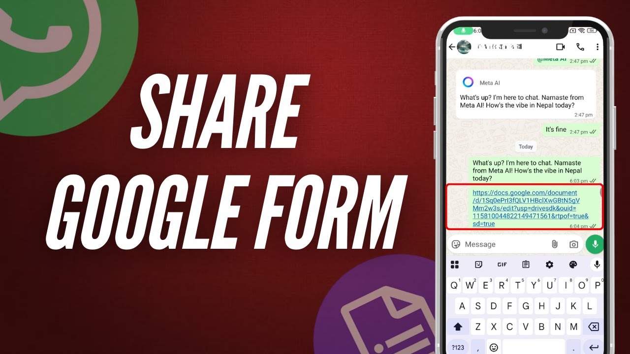 How To Share A Google Form Link Via Whatsapp On Your Phone 2025 Full