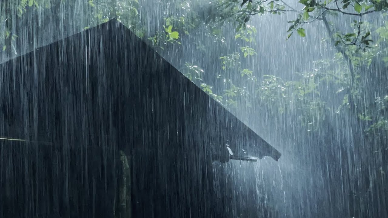 Fall Asleep Fast In 3 Minutes With Torrential Rain On Tin Roof