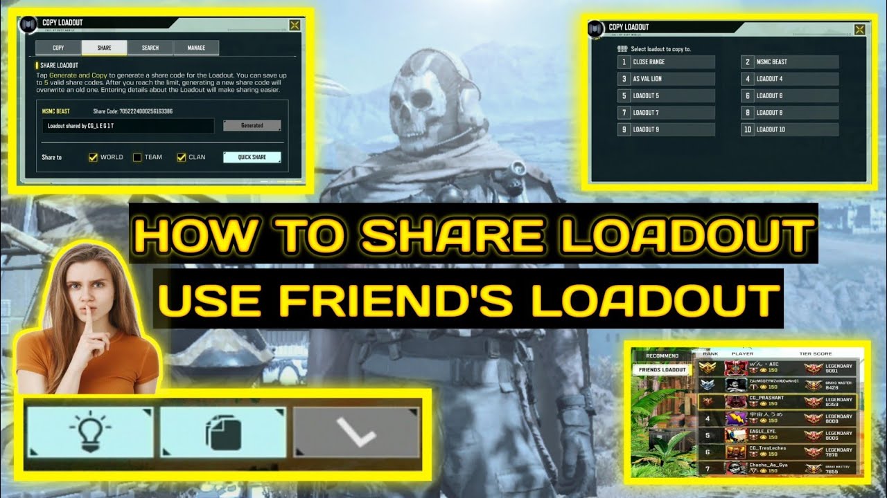 How To Share Your Mp Loadout Use Friend S Loadout Secrectly Call Of