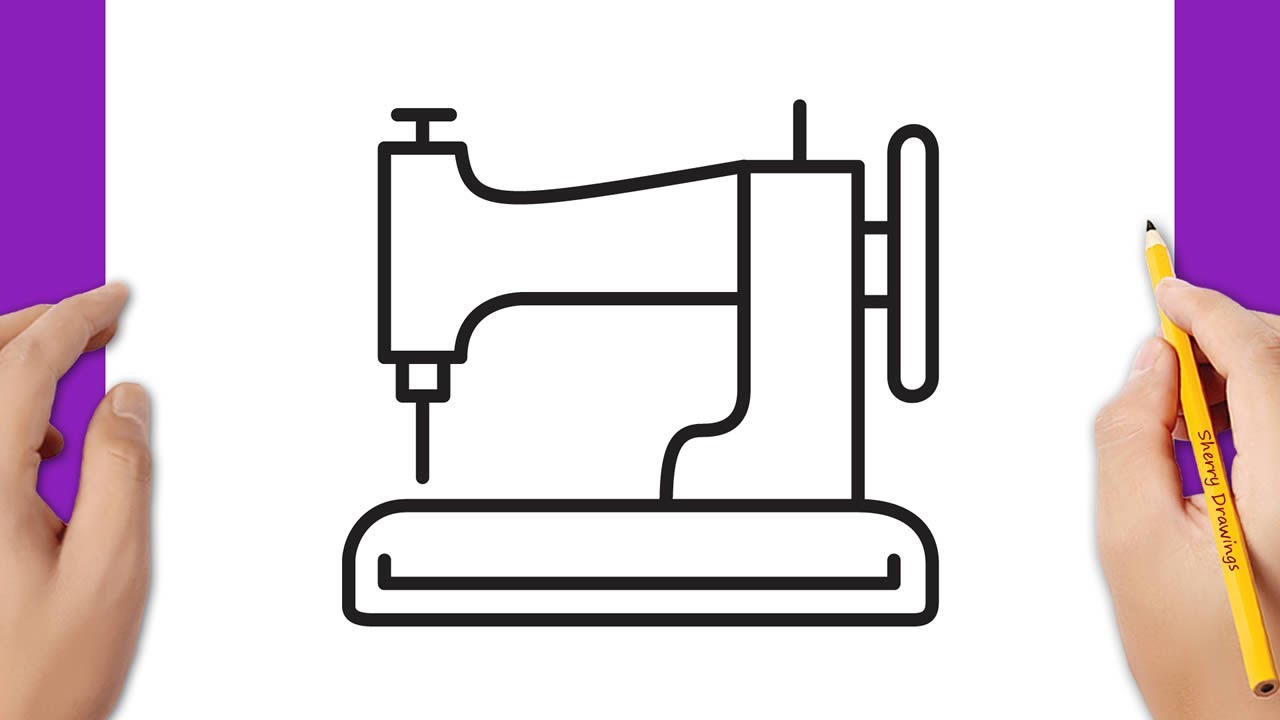 Sewing Machine Head Drawing At Carolann Ness Blog