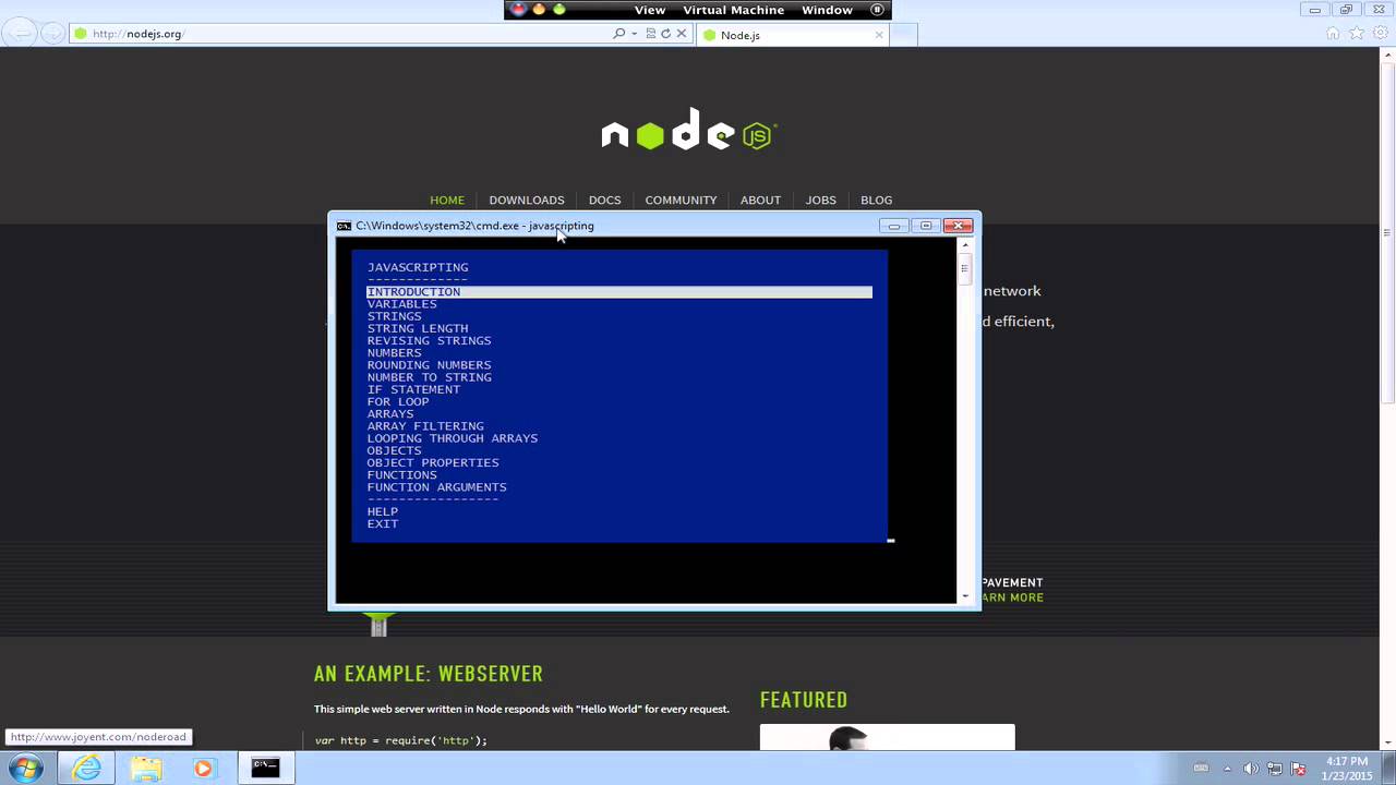 Getting Ready For Nodeschool Workshop Windows Youtube