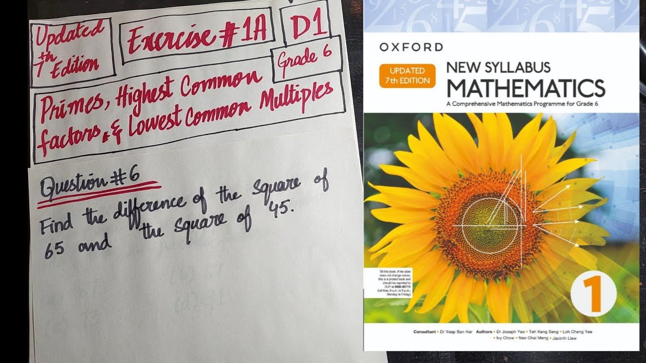 Updated D1 Exercise No 1a Question No 6 Oxford New Syllabus Updated