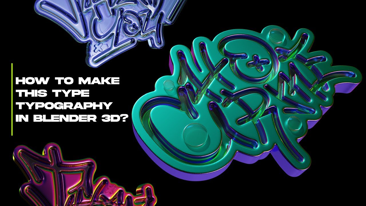 Chrome Typography In Blender 3d Youtube