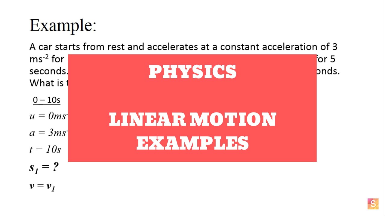 Linear Motion Experiment Physics At Janet Simmons Blog