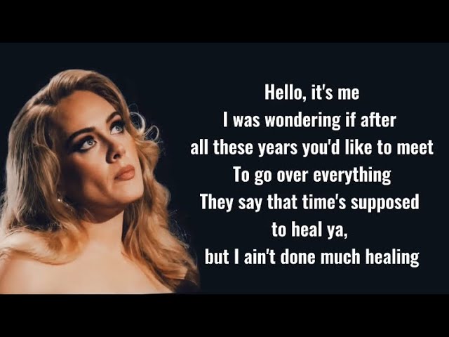 Adele Hello Lyrics Adele Hello Song Esl Worksheet By Anaica