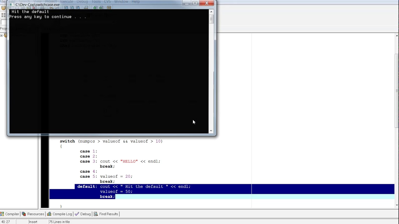 Introduction To Programming Using C Switch Case Youtube