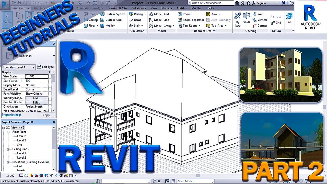 Revit Complete Beginners Tutorials Learn Revit Architecture In 60