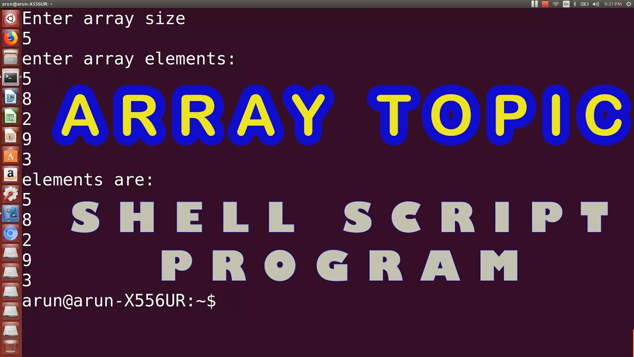 Advanced Shell Script Program Array In Shell Script Shell Script