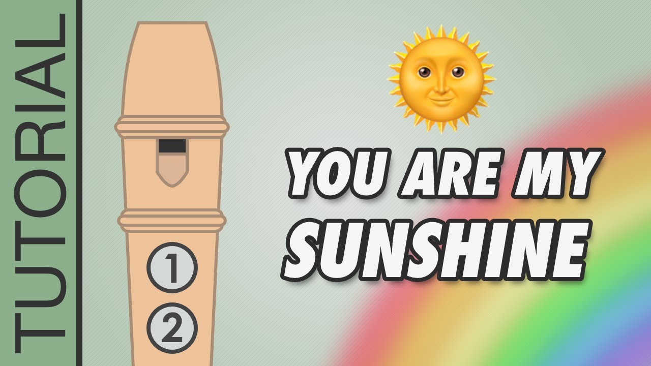 You Are My Sunshine Recorder Flute Tutorial Youtube