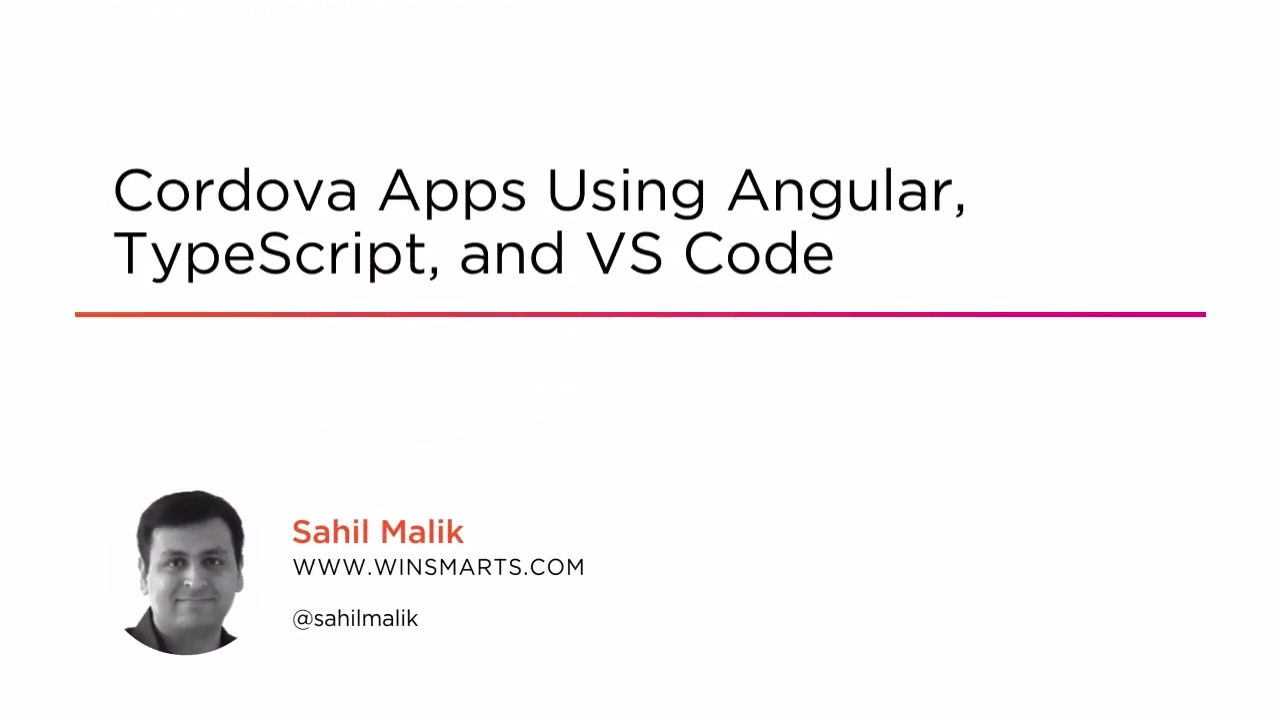 Course Preview Cordova Apps Using Angular Typescript And Vscode