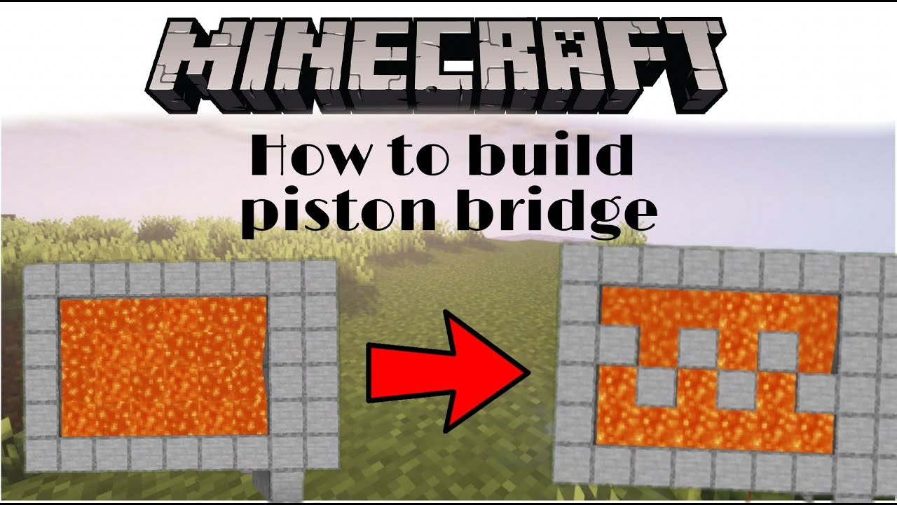 How To Build Piston Bridge Minecraft Pe Youtube