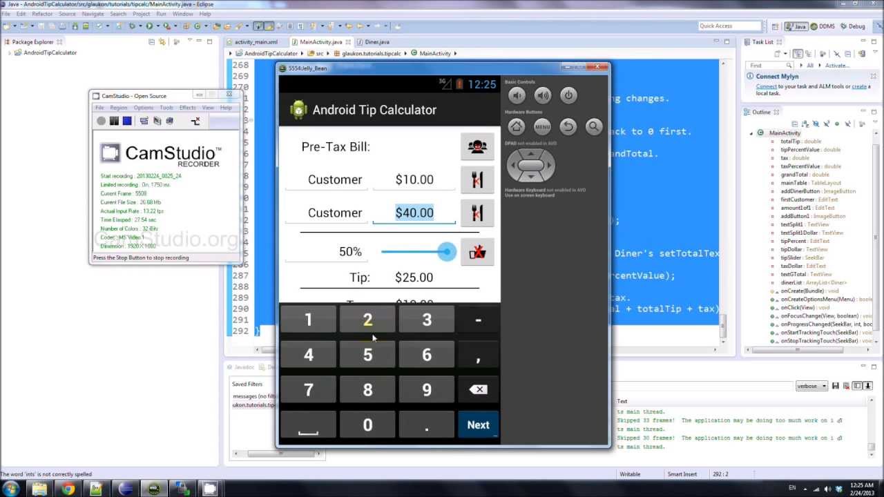 Android Tip Calculator Tutorial Chapter 3 Java Part 24 Youtube