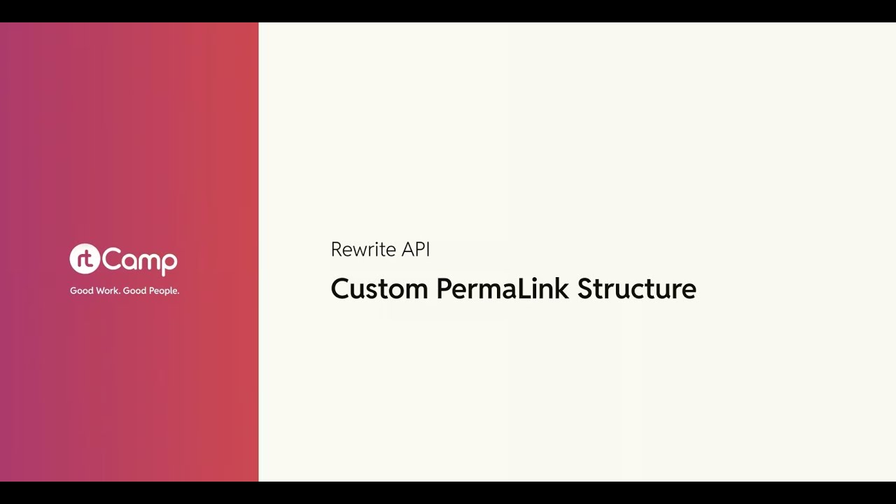 Custom Permalink Structure Youtube