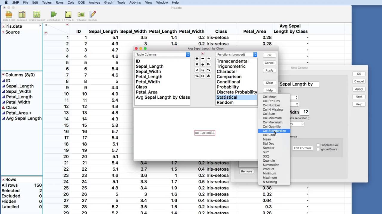Jmp Using Functions Youtube