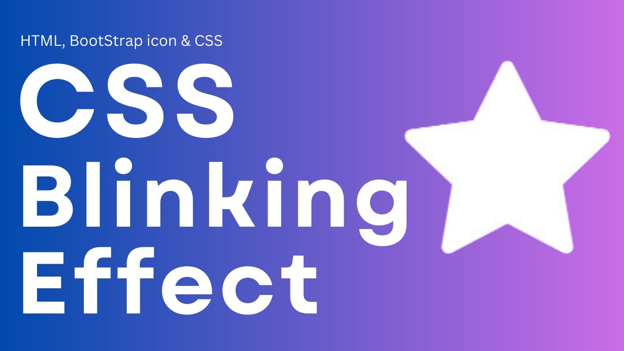 Create Blinking Effect In Css Css Projects Master Css Tips And Tricks