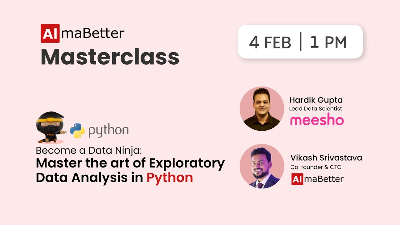 Live Event Become A Data Ninja Master The Art Of Exploratory Data