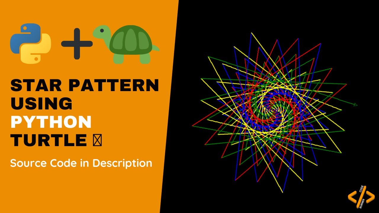 Star Pattern Using Python Turtle рџђў Python Turtle Project 7 Youtube