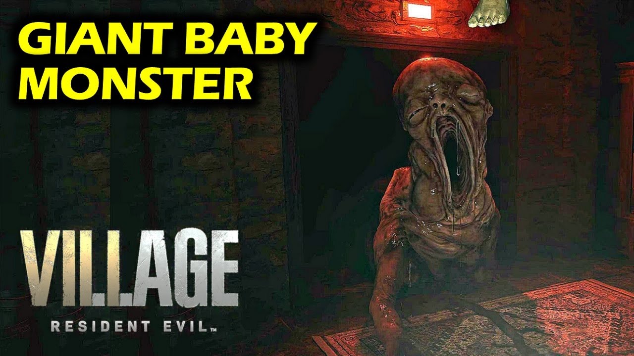 Escaping Giant Baby Monster In House Benevento Resident Evil 8