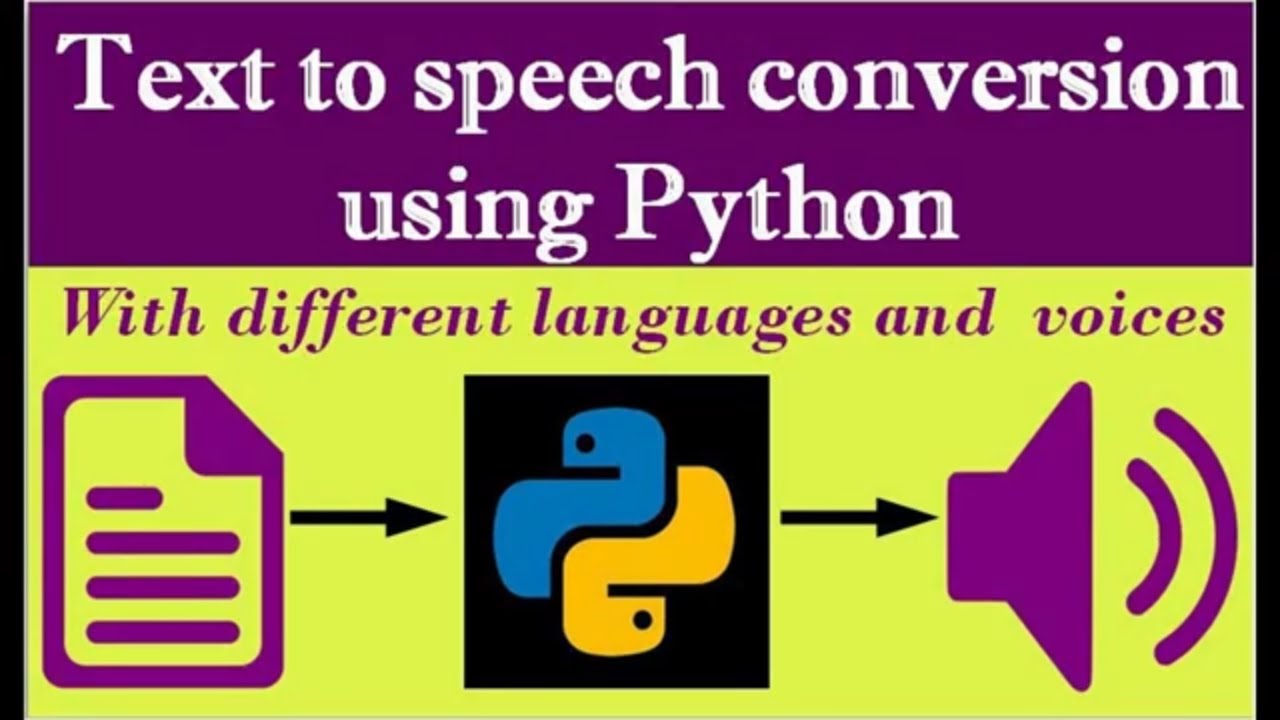 Text To Speech Conversion Using Python Youtube