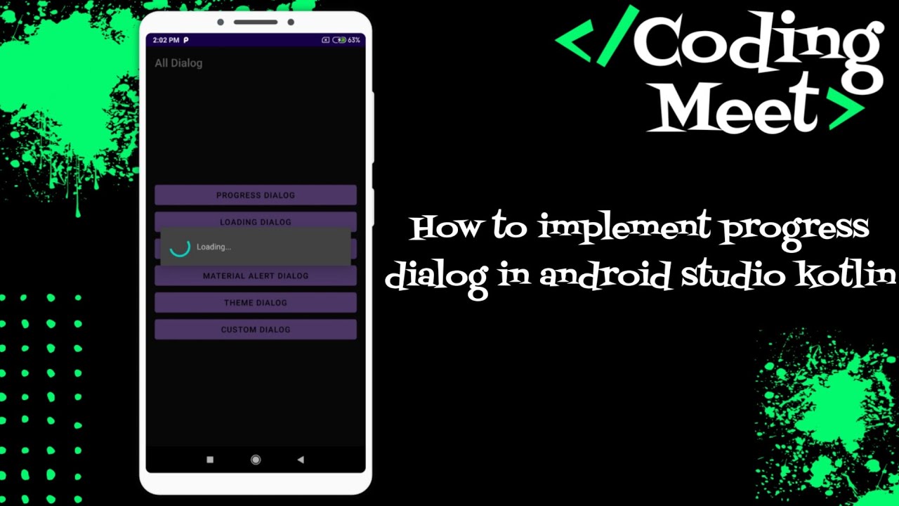 How To Implement Progress Dialog In Android Studio Kotlin Youtube