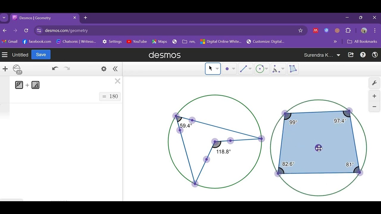 How To Use Geometry Tools On Desmos Youtube
