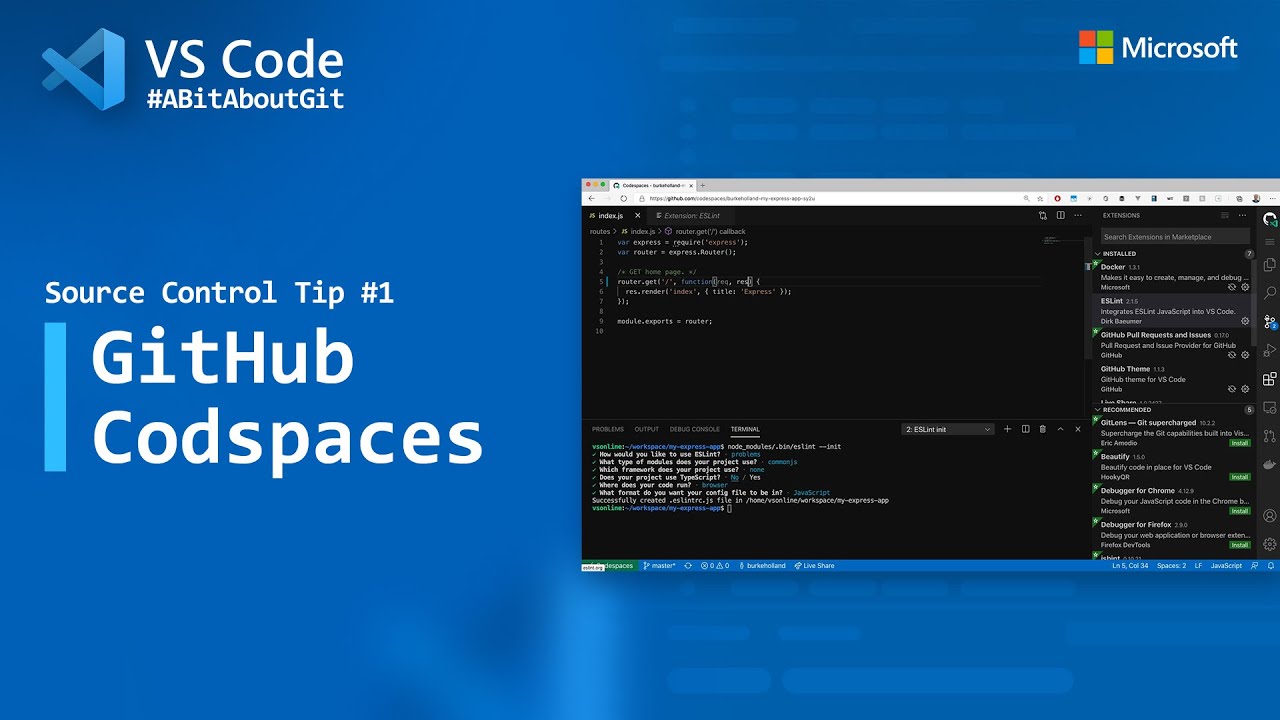 Source Control Tip 1 Github Codespaces Youtube