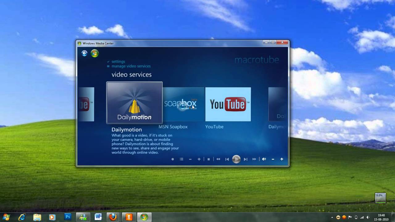 Ver En Windows Media Center Wmv Youtube
