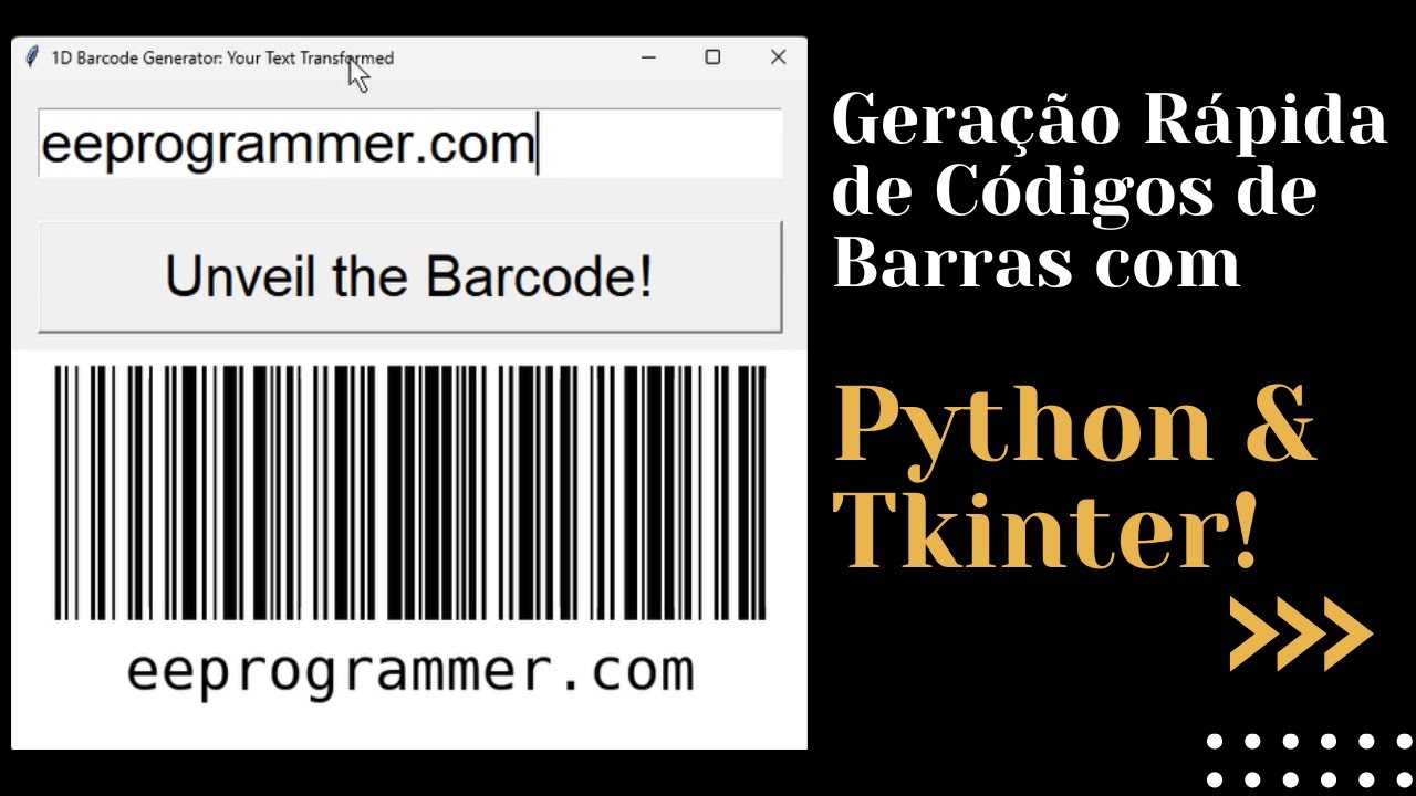 Geração Rápida De Códigos De Barras Com Python Tkinter Youtube
