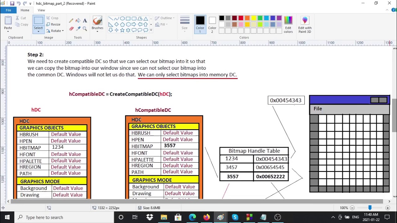Video 16 Hdc Continuation Compatibledc Loadbitmap And Bitblt Functions