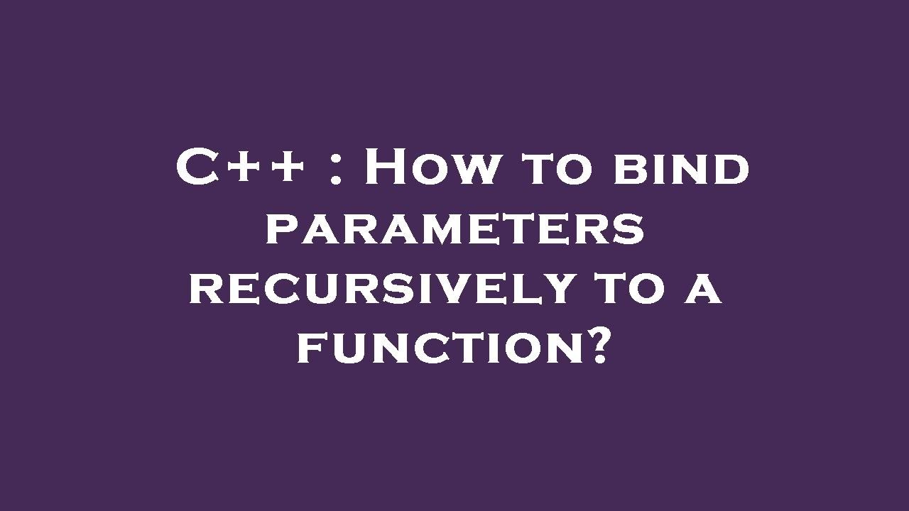 Bind C Function At Edith Carter Blog