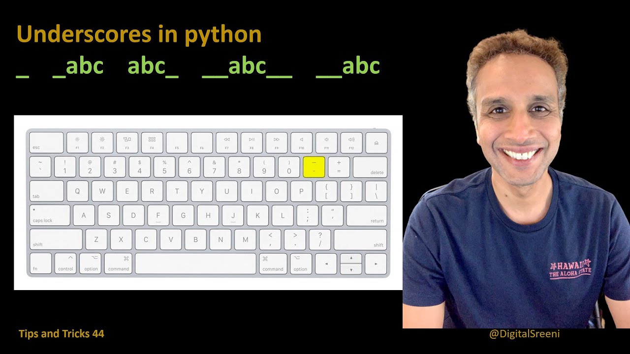 What Are Various Underscores Used In Python Youtube