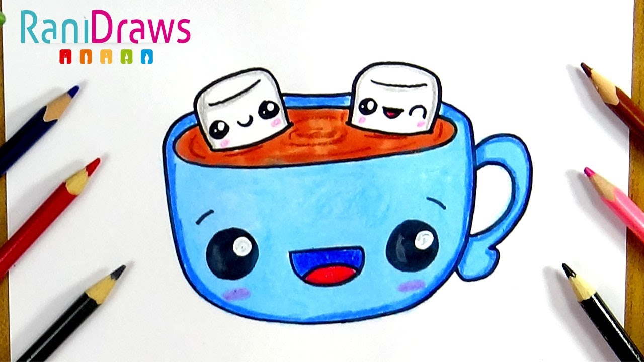 Cómo Dibujar Una Taza De Chocolate Kawaii Paso A Paso Youtube