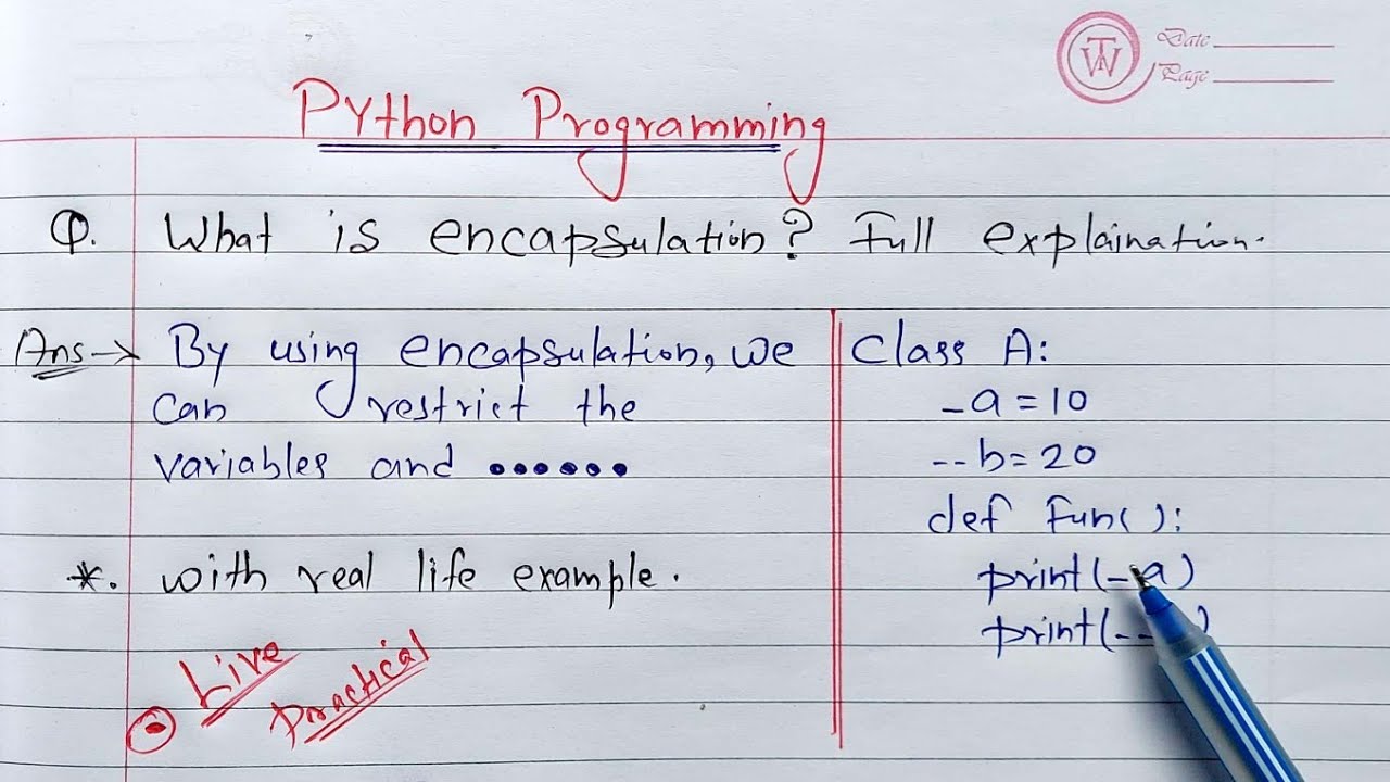 Python Encapsulation Learn Coding Youtube