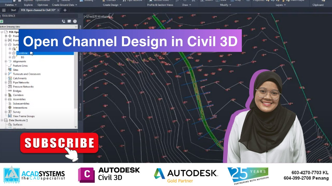 Open Channel Design In Civil 3d Youtube