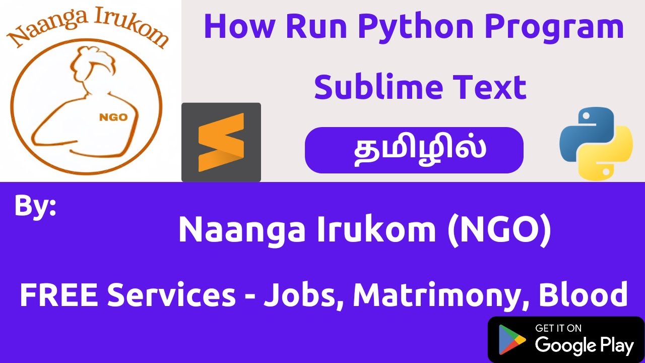 How Execute Python Program Code On Sublime Text Tamil Youtube