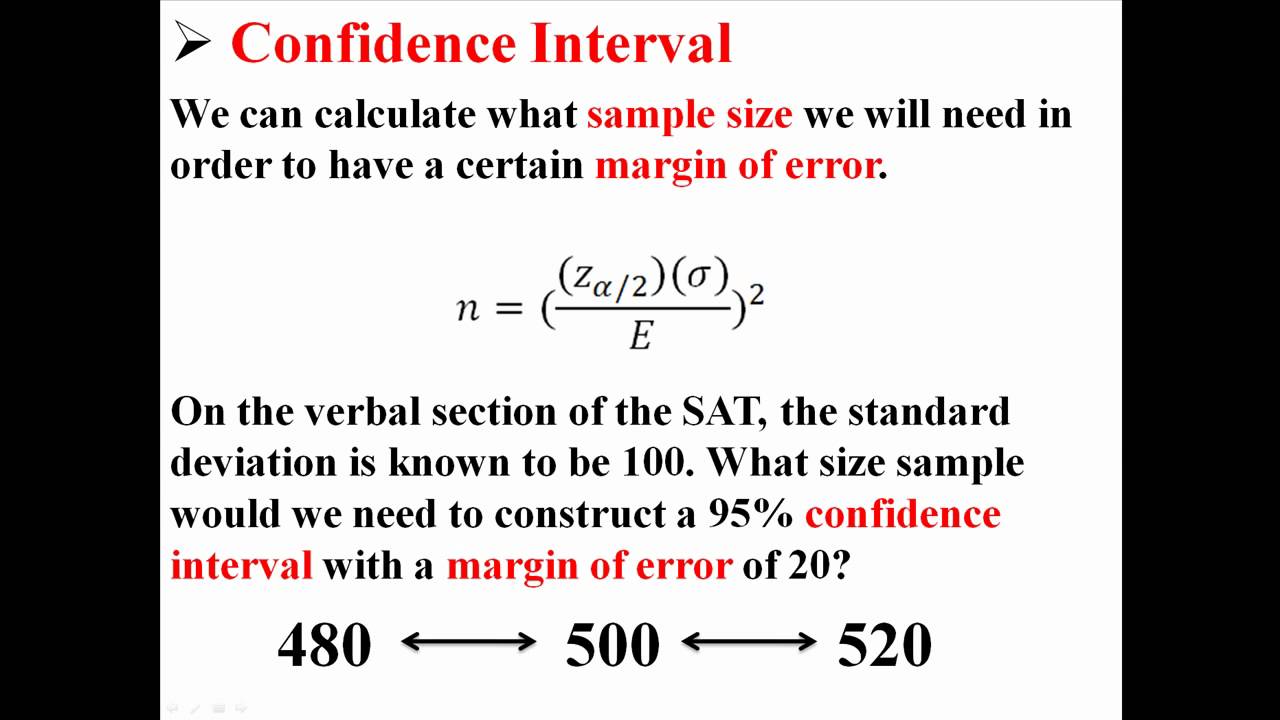 Determine Sample Size Given Confidence Interval At Tiffany Thomas Blog