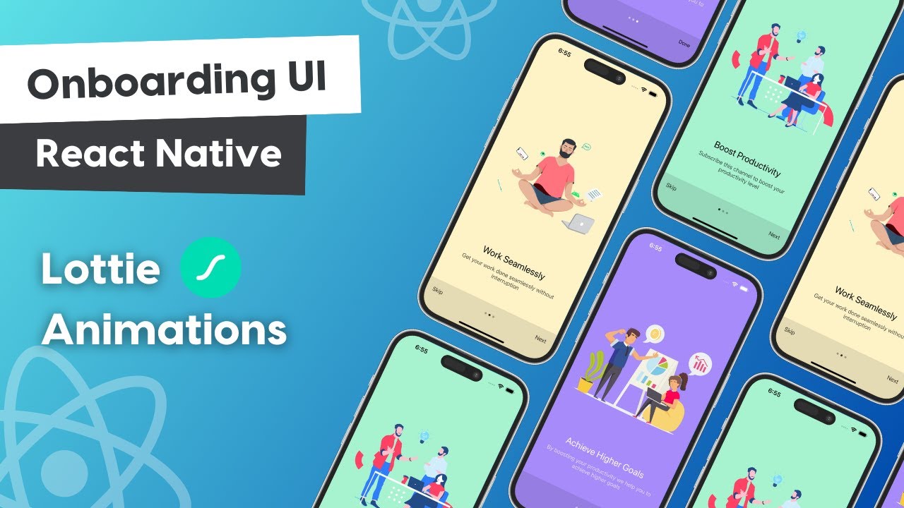 рџ ґ Onboarding Ui With Lottie Animations React Native Tutorial Youtube