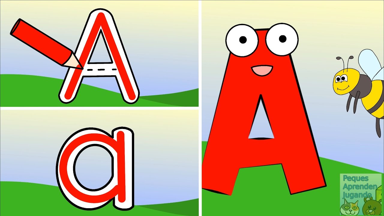 La Letra A Para Niños Aprender A Escribir Palabras Que Empiezan Con A