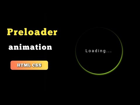 Css Preloader Animation Youtube