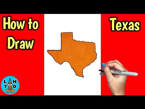 How To Draw Texas Texas Drawing Tutorial Youtube