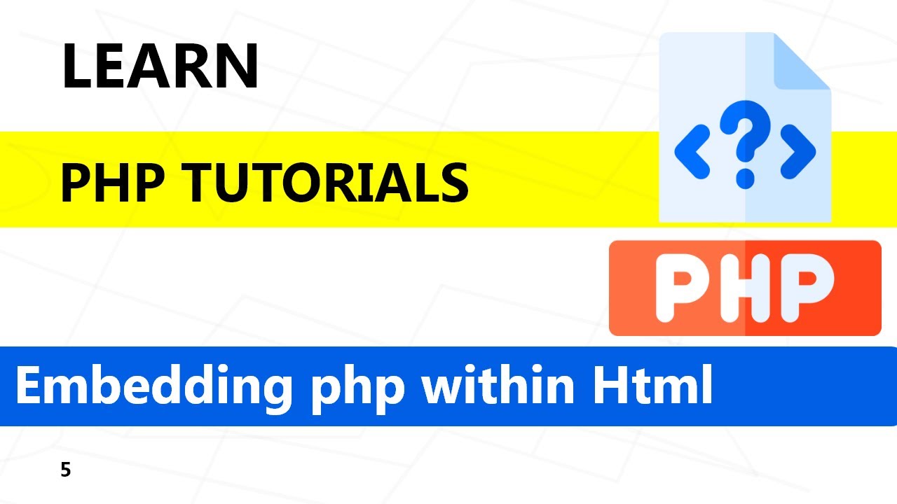 Php Embedding Within Html Tutorials Php Tutorials For Beginners With
